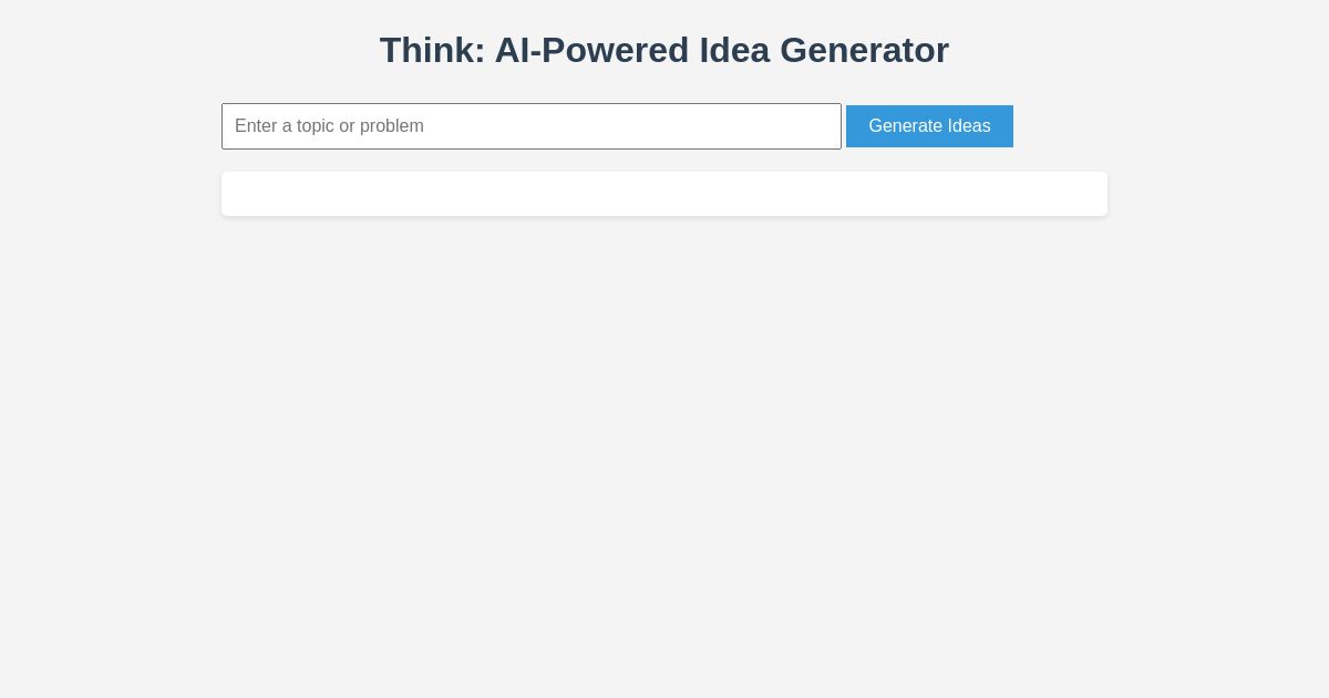 Think: AI-Powered Idea Generator
