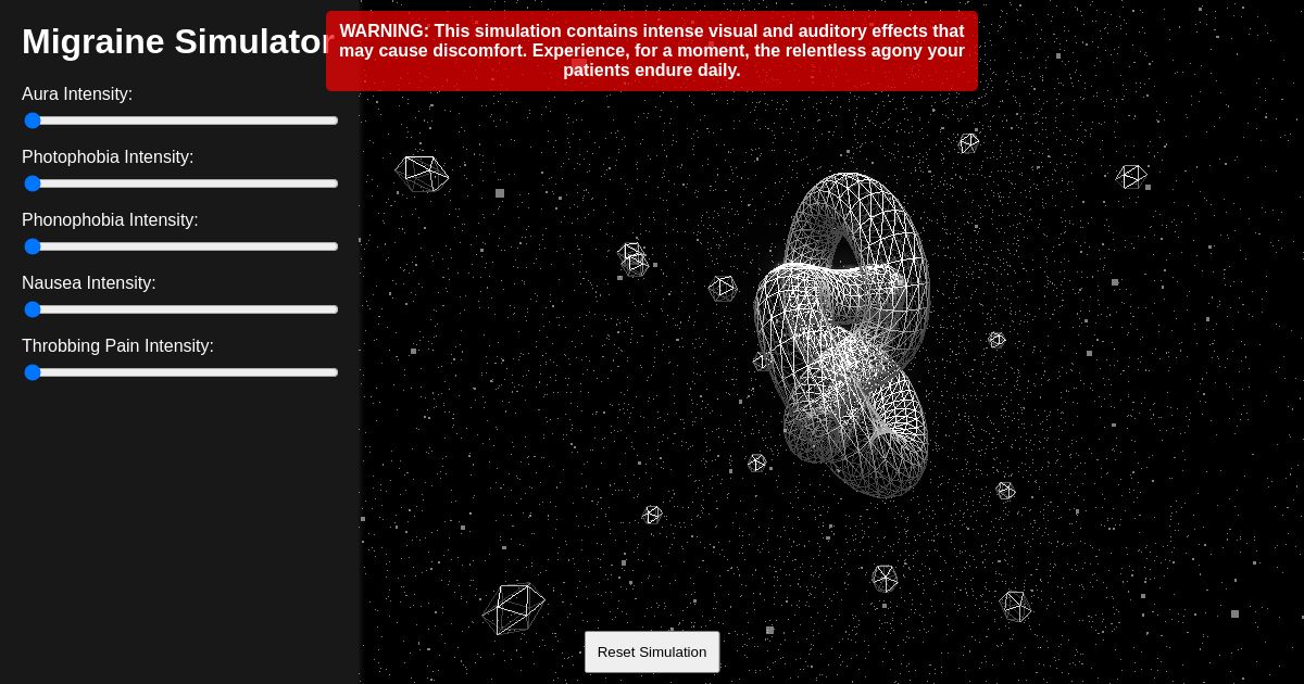Advanced Migraine Symptom Simulator - WebSim