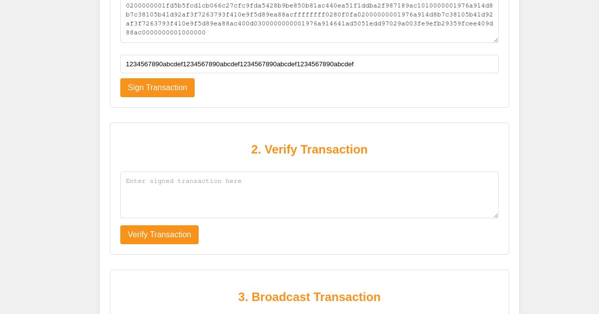 BTC Transaction Manager Demo
