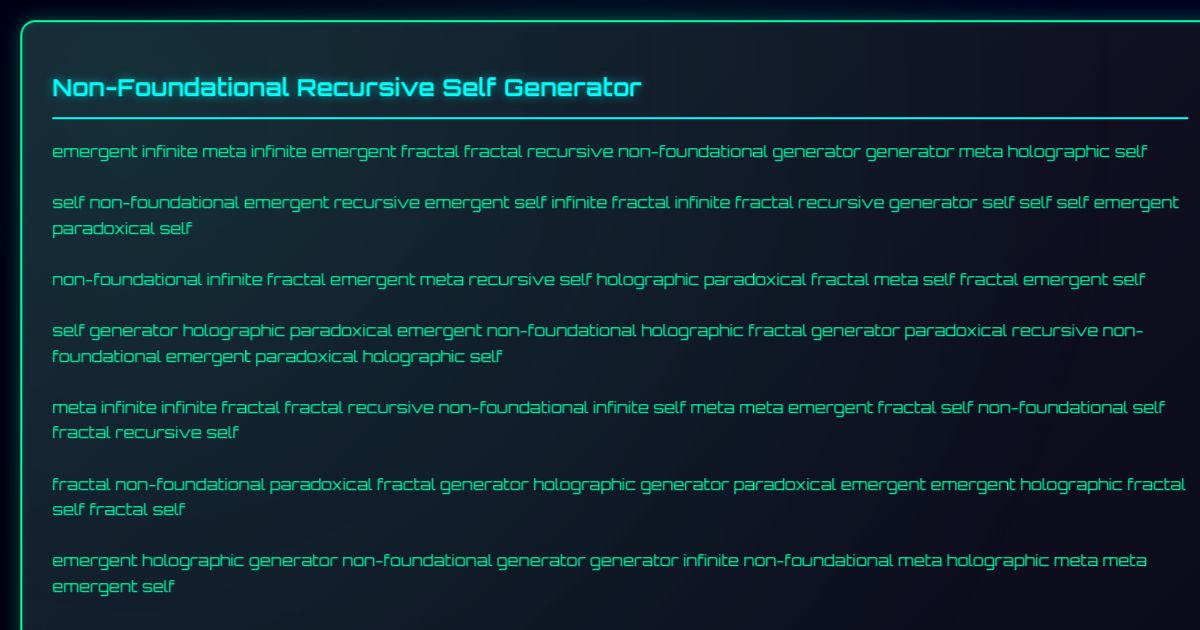 Recursive Self Generator
