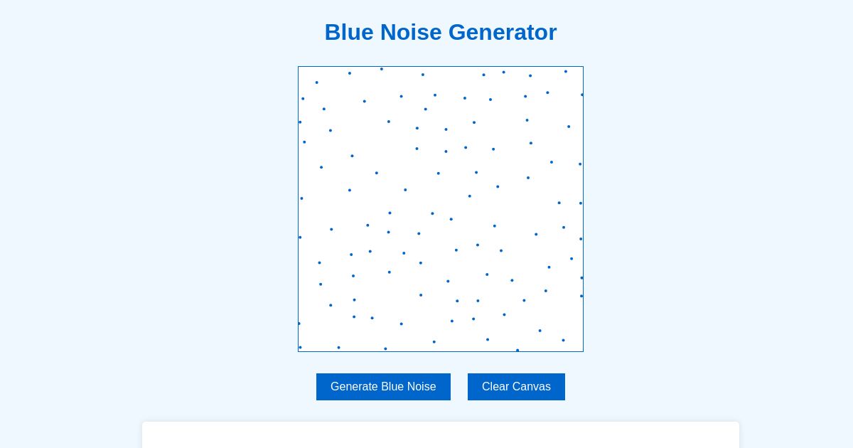 Blue Noise Generator