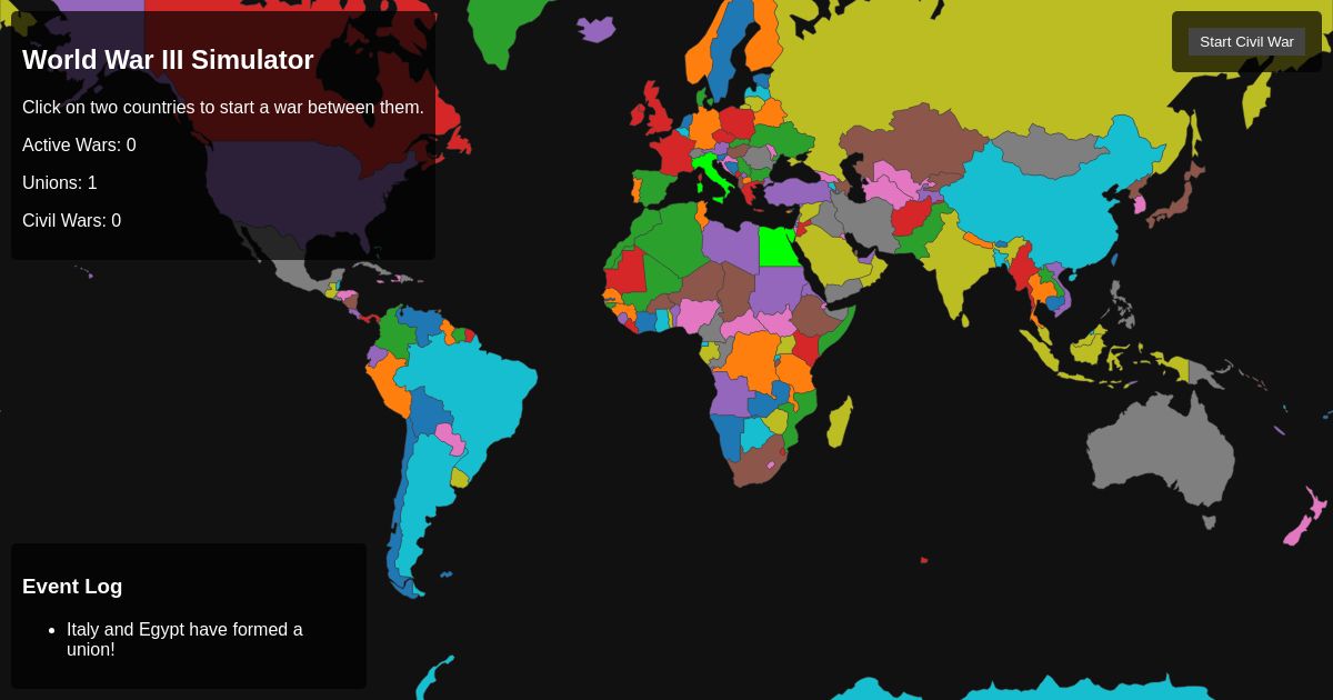 World War III Simulator - Advanced Geopolitical Edition