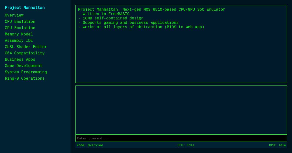 Project Manhattan: Advanced SoC Emulator with ShaderToy-Compatible GLSL