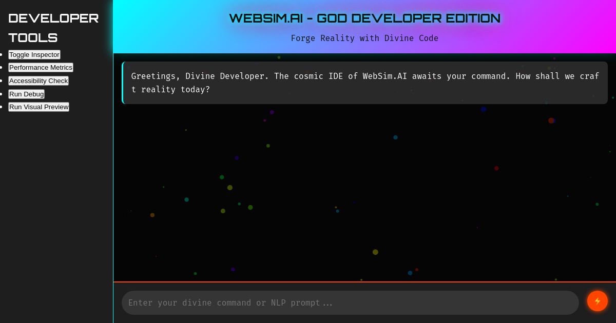 WebSim.AI - God Developer Edition sty