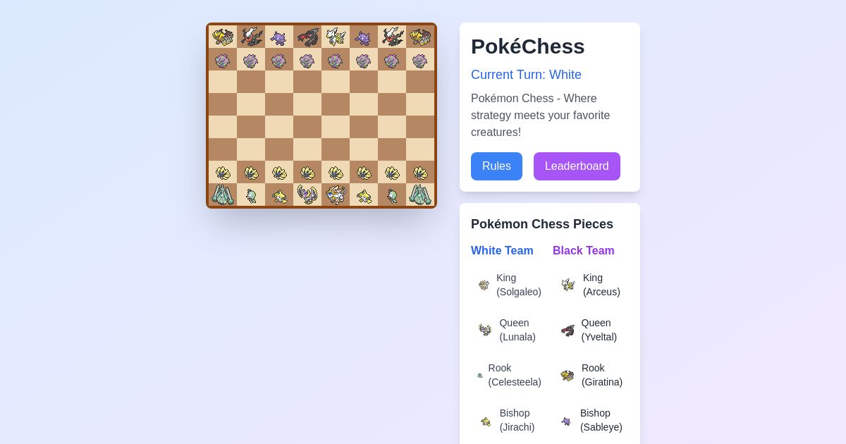 PokéChess - Pokémon-Themed Chess s