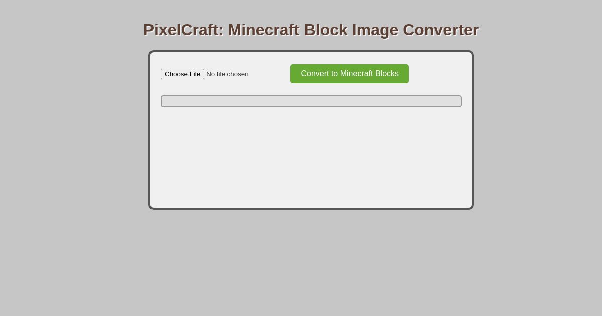PixelCraft - Minecraft Block Image Converter