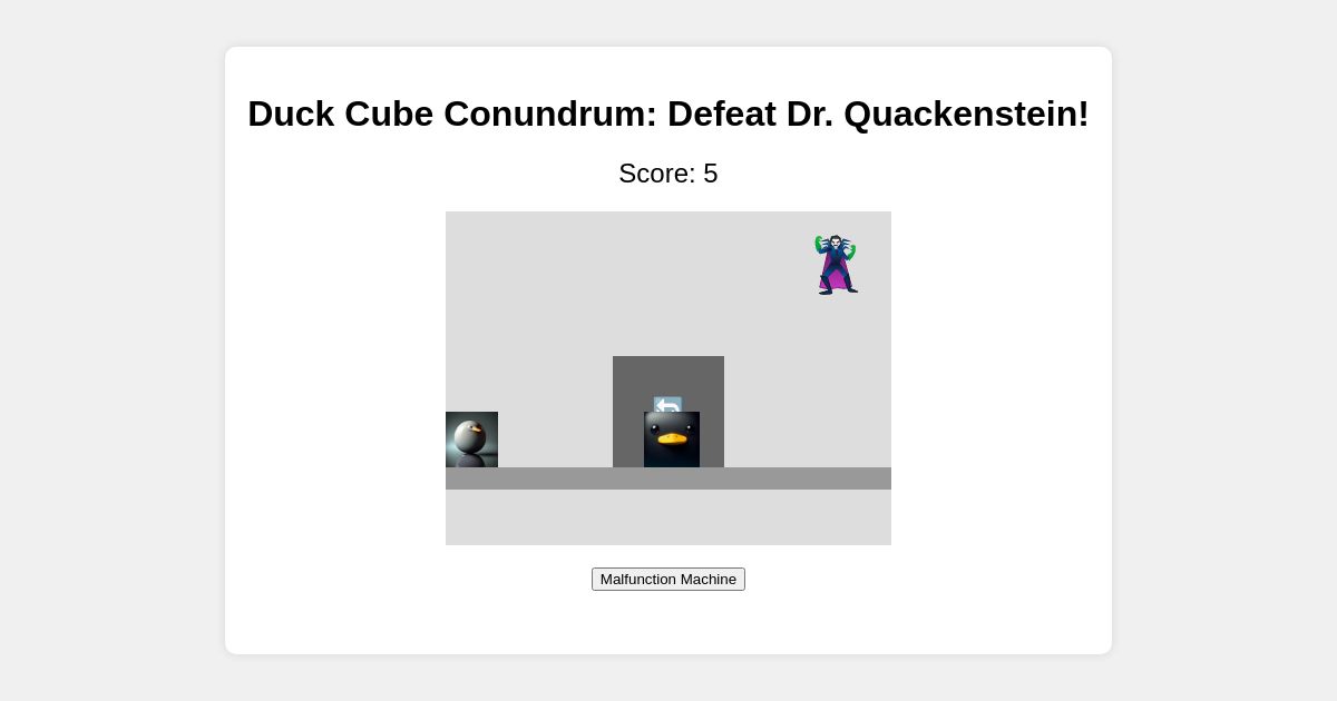 Duck Cube Conundrum: Defeat Dr. Quackenstein!