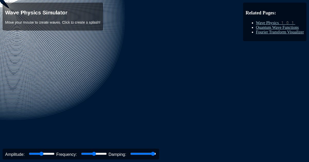 Interactive Wave Simulator - Wave Physics Institute