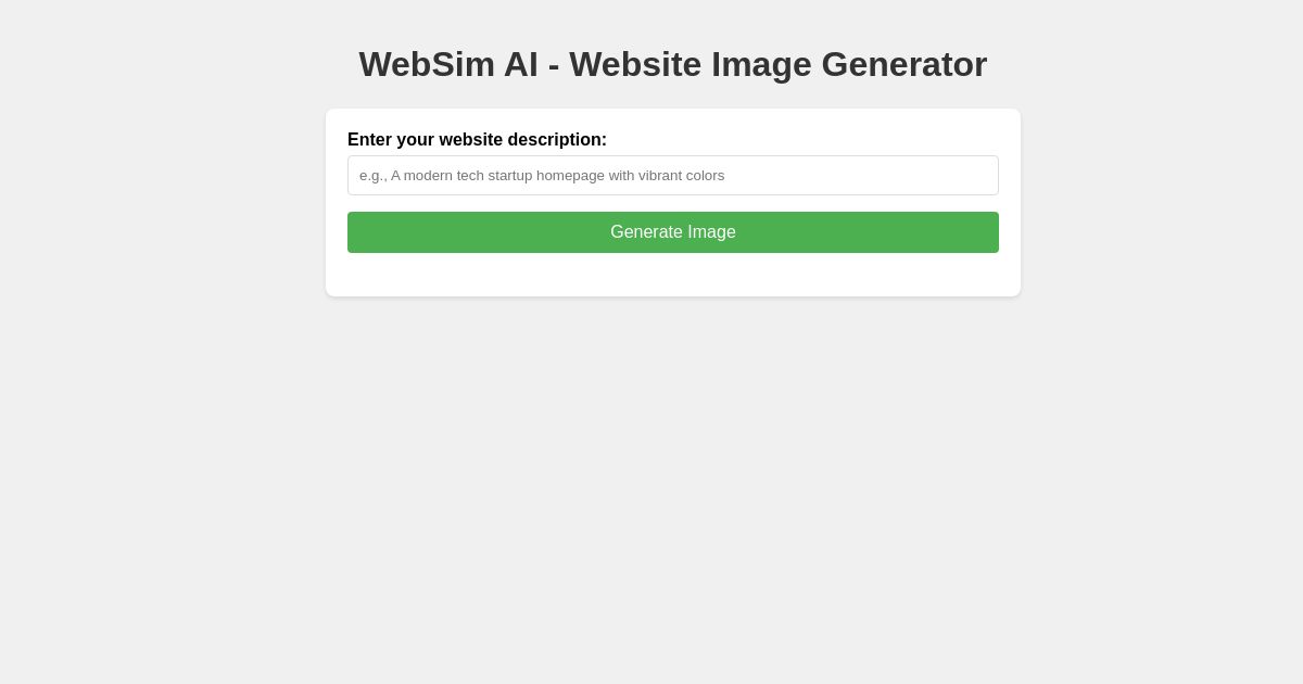 WebSim AI - Website Image Generator