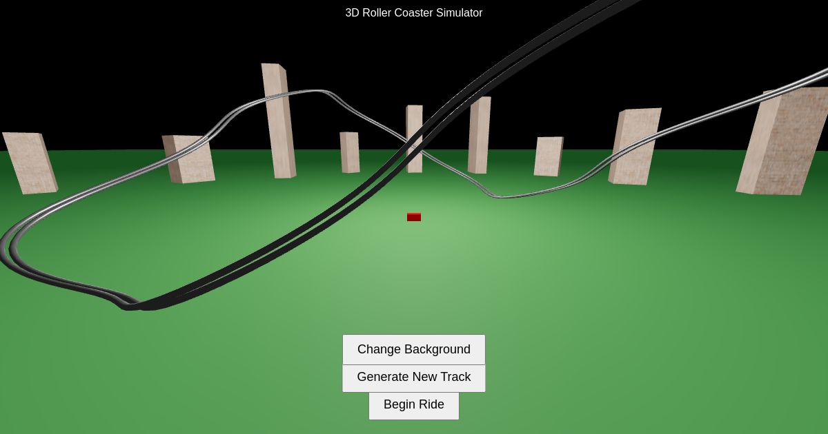 3D Roller Coaster Simulator