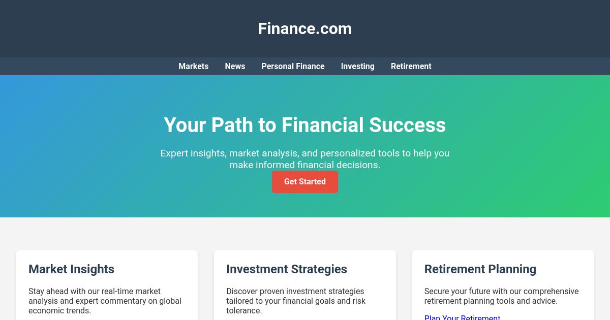 Finance.com - Your Trusted Financial Resource