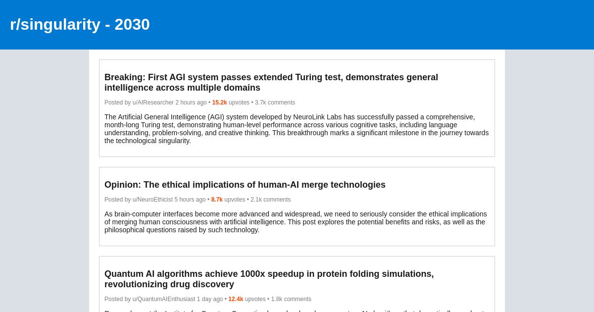 r/singularity - 2030