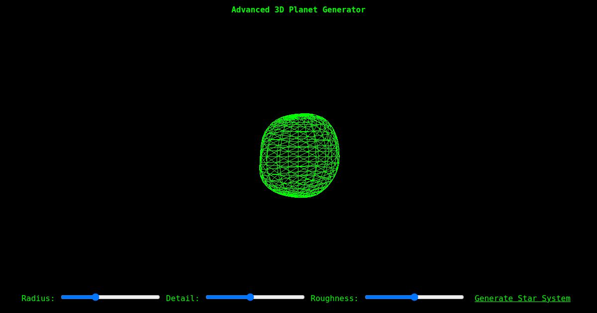 Advanced 3D Planet Generator
