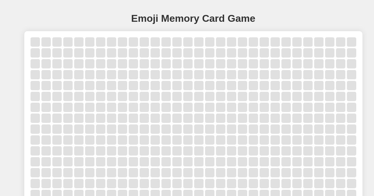 Emoji Memory Card Game