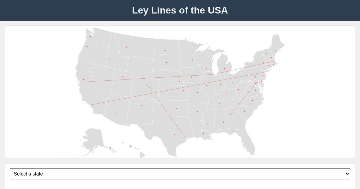 Ley Lines of the USA - Interactive Explorer