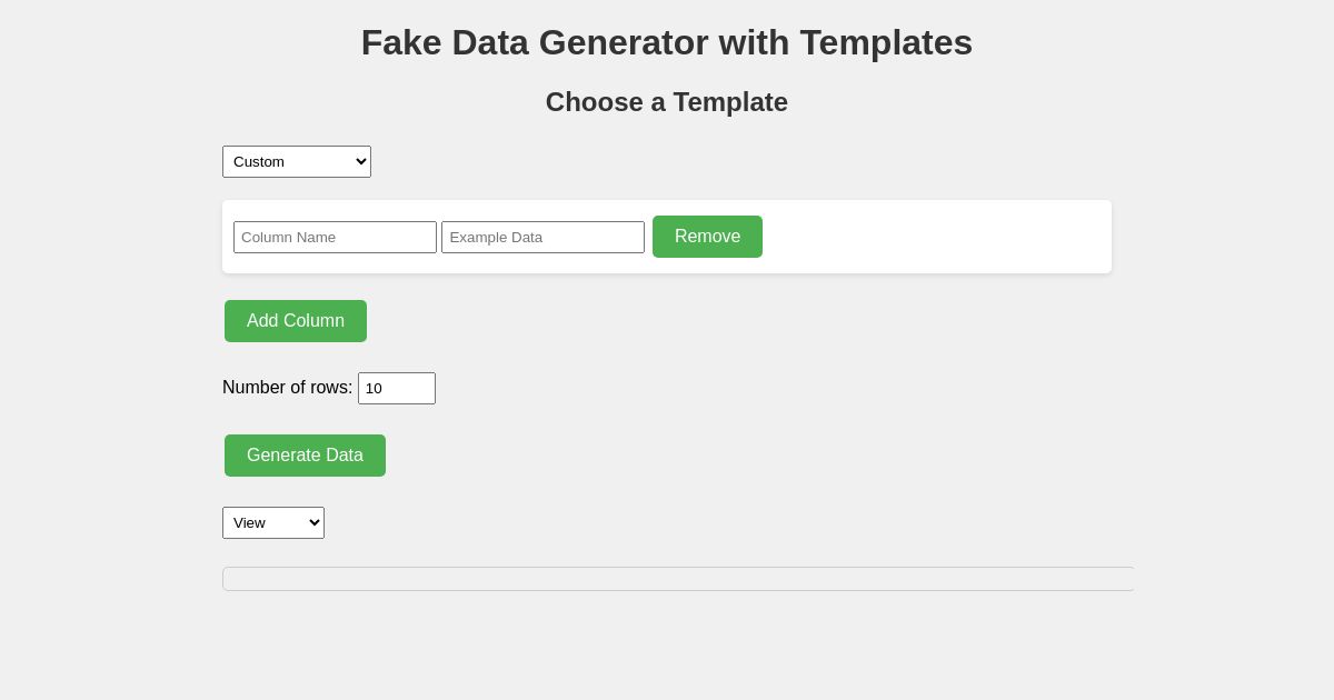 Fake Data Generator with Templates