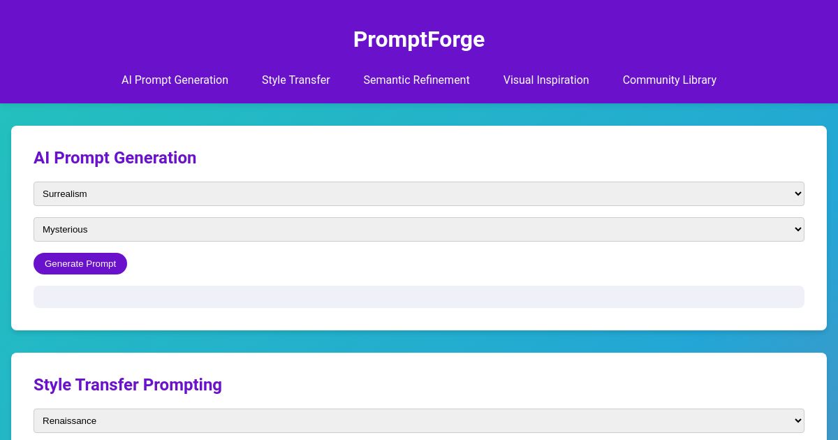 PromptForge: AI-Powered Art Prompt Generator