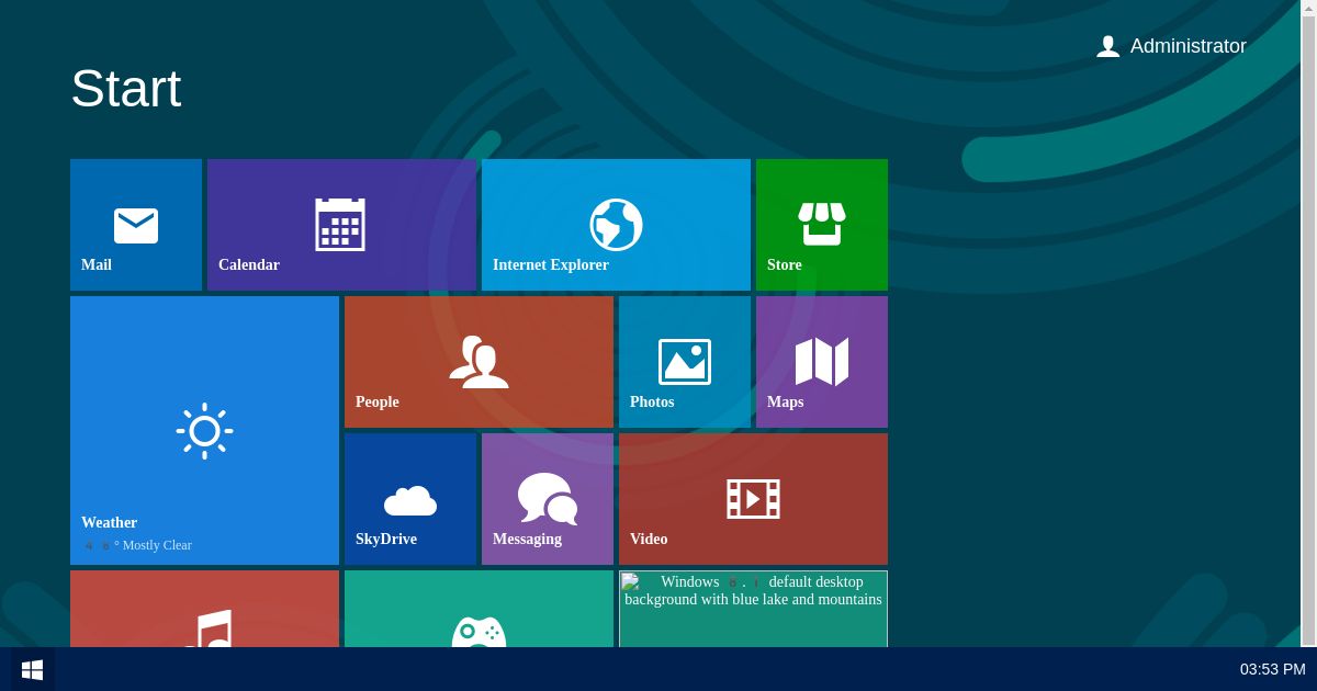 Windows 8.1 - Start Screen