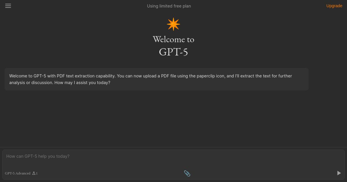 GPT-5 Advanced AI Interface