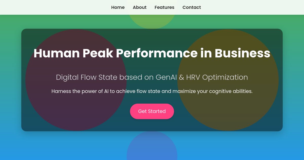 Flow State AI - Human Peak Performance in Business