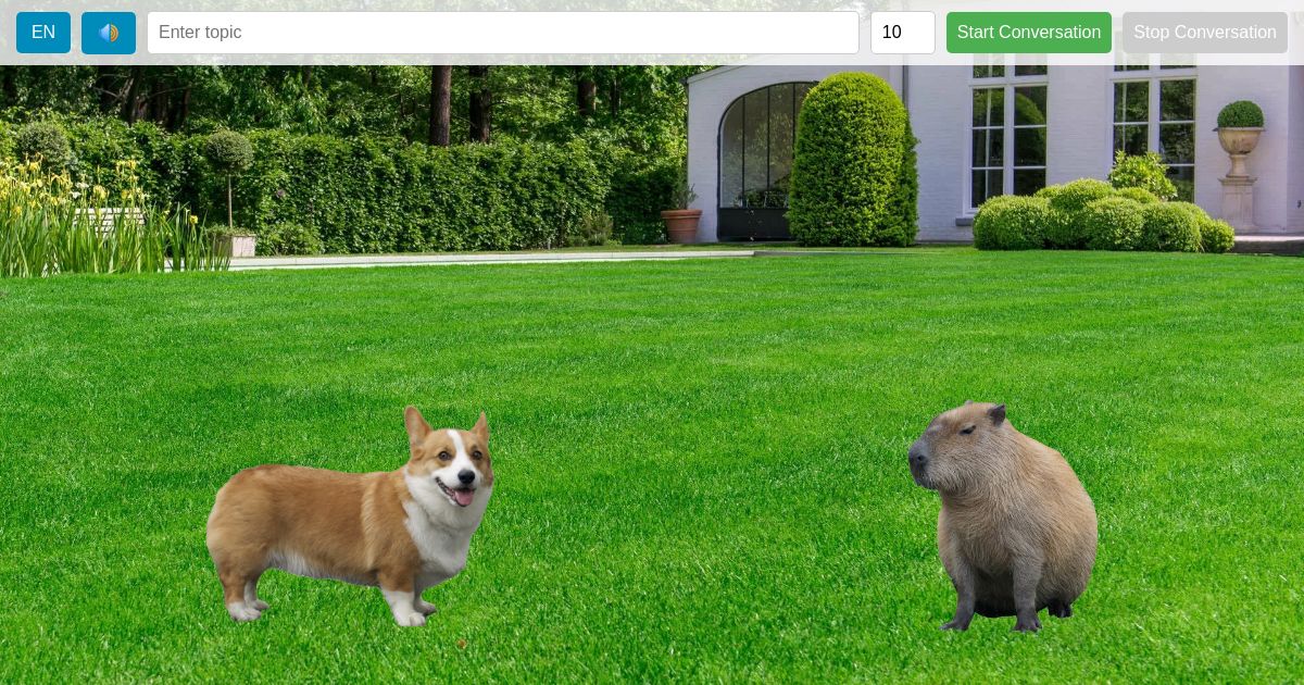 Corgi and Capybara Talking