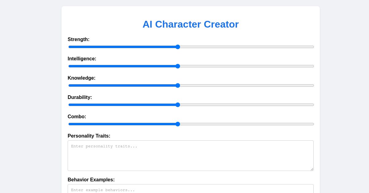 Character Creator - Character.ai