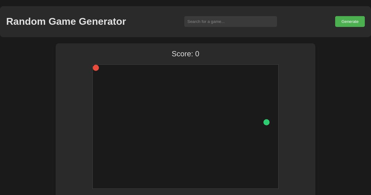 Random Game Generator - Sleek Dark Mode