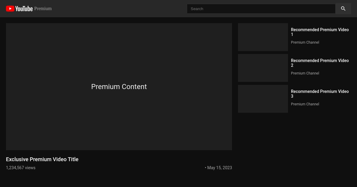YouTube Premium - Watch