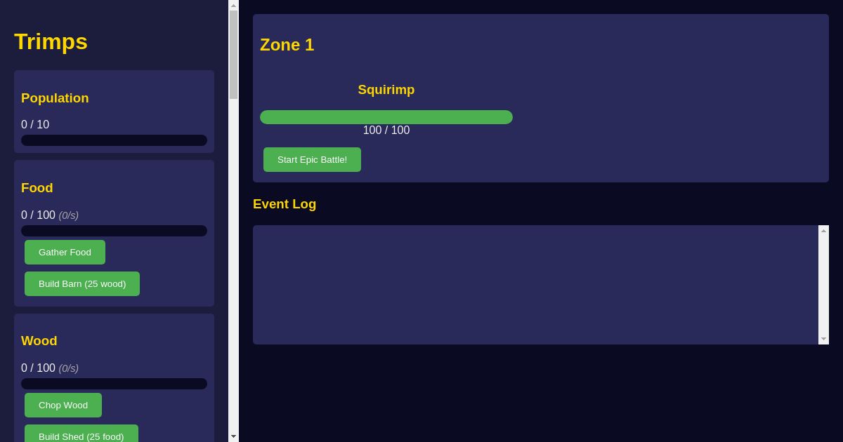 Trimps - Resource Management and Epic Battles