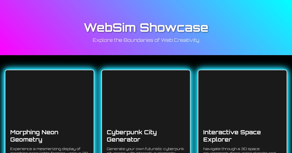 WebSim Showcase