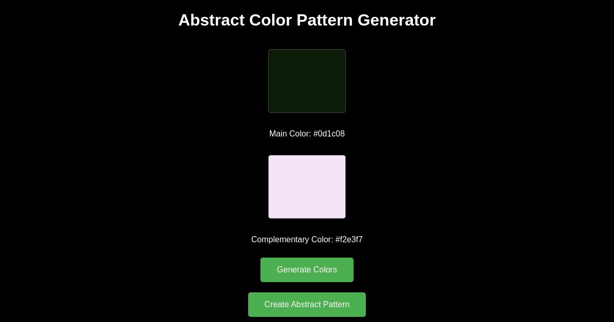 Abstract Color Pattern Generator