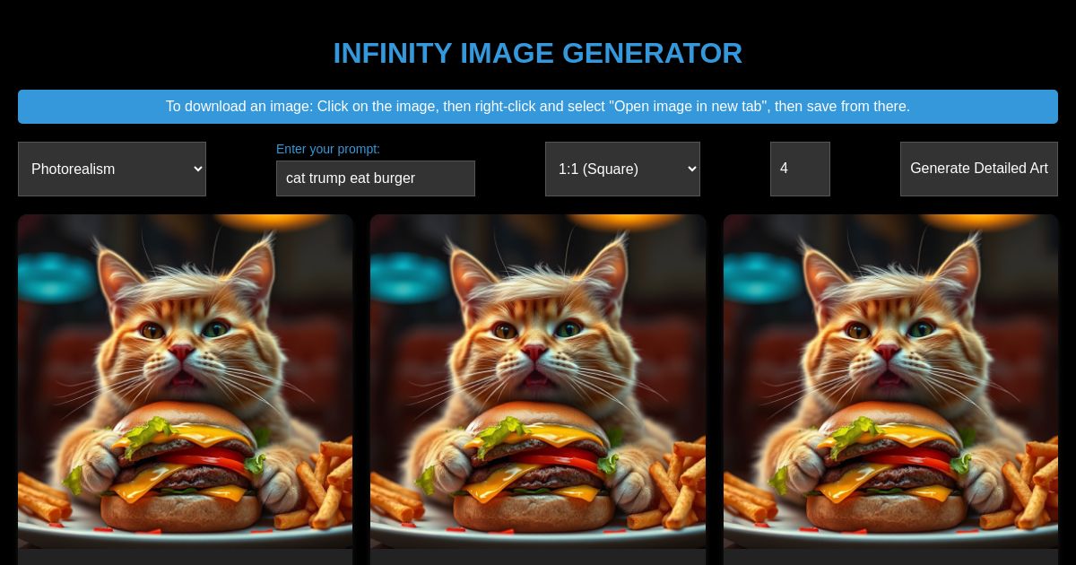 Infinity Image Generator: Dynamic AI Art Creation