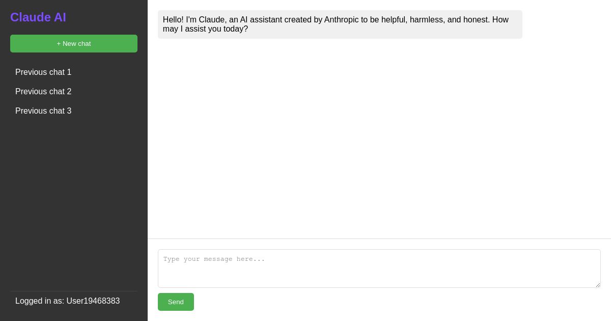 Claude AI Chat Interface