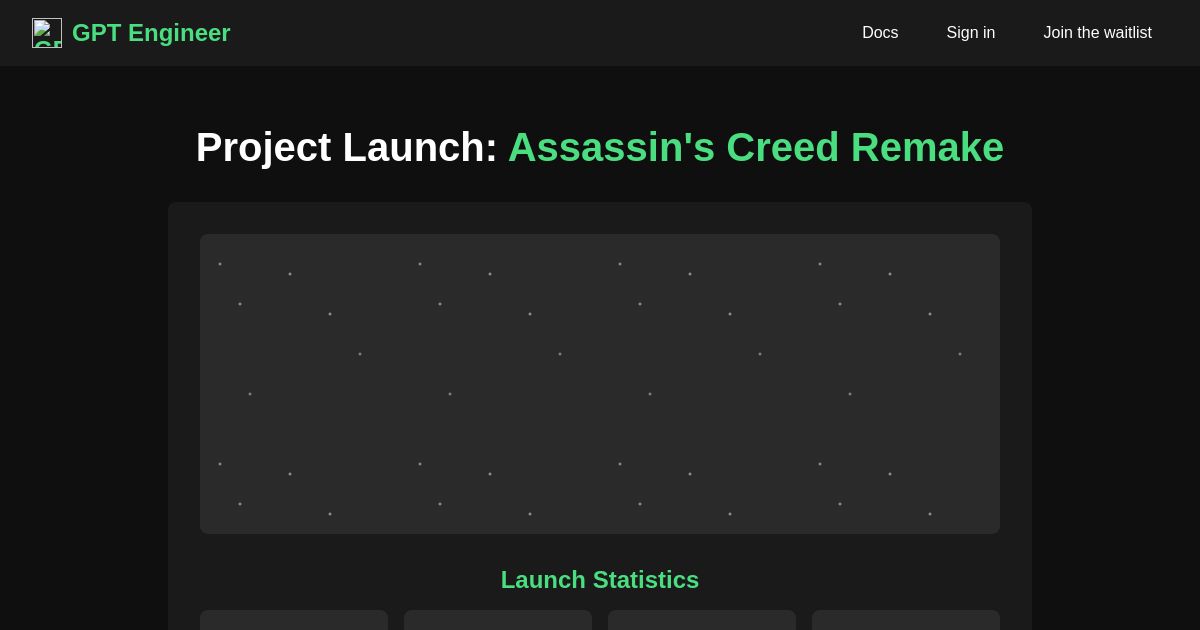 GPT Engineer - Project Launchs