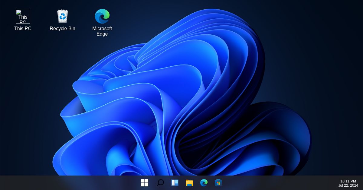 Windows 11 Desktop Simulation