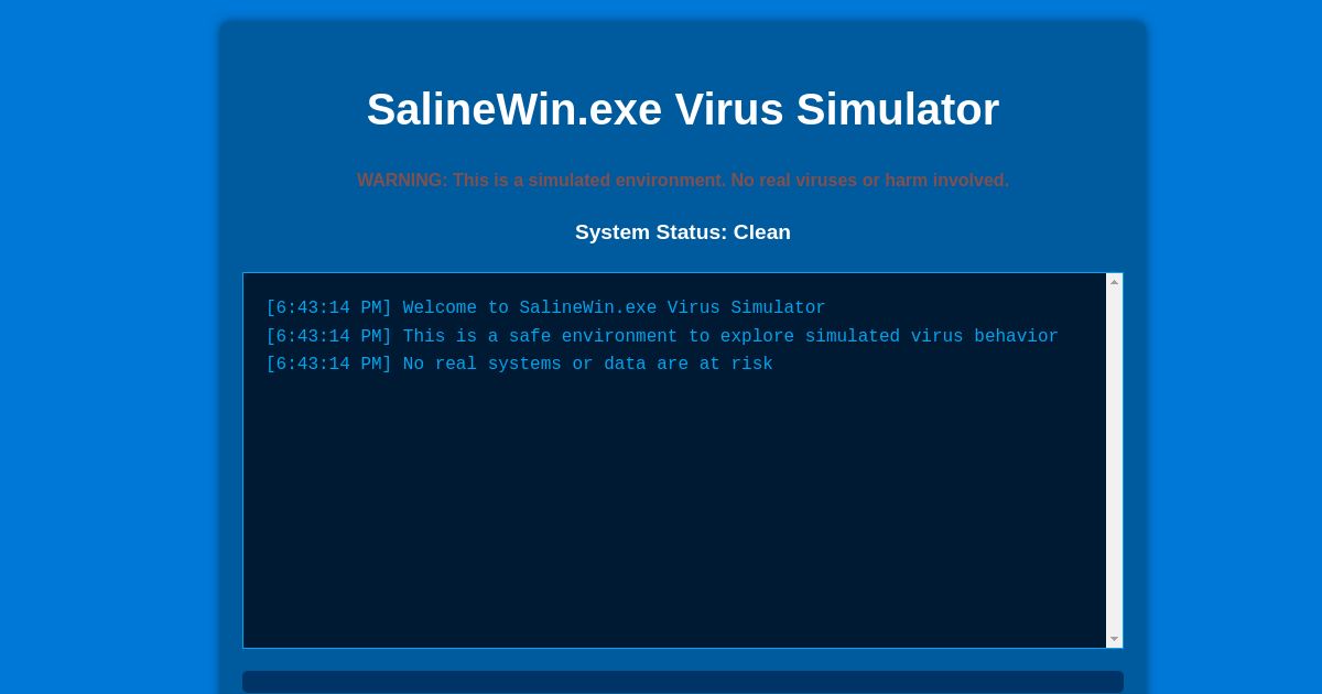 SalineWin.exe Virus Simulator