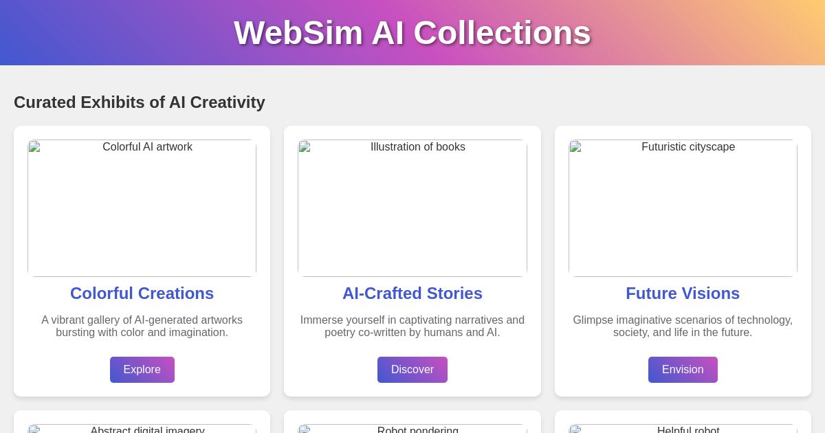 AI Collections - Curated Exhibits of AI Creativity