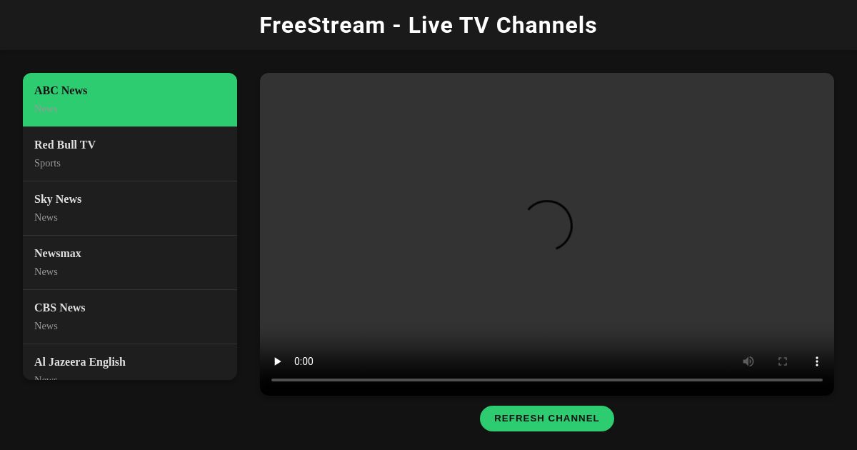 FreeStream - Live TV Channels s