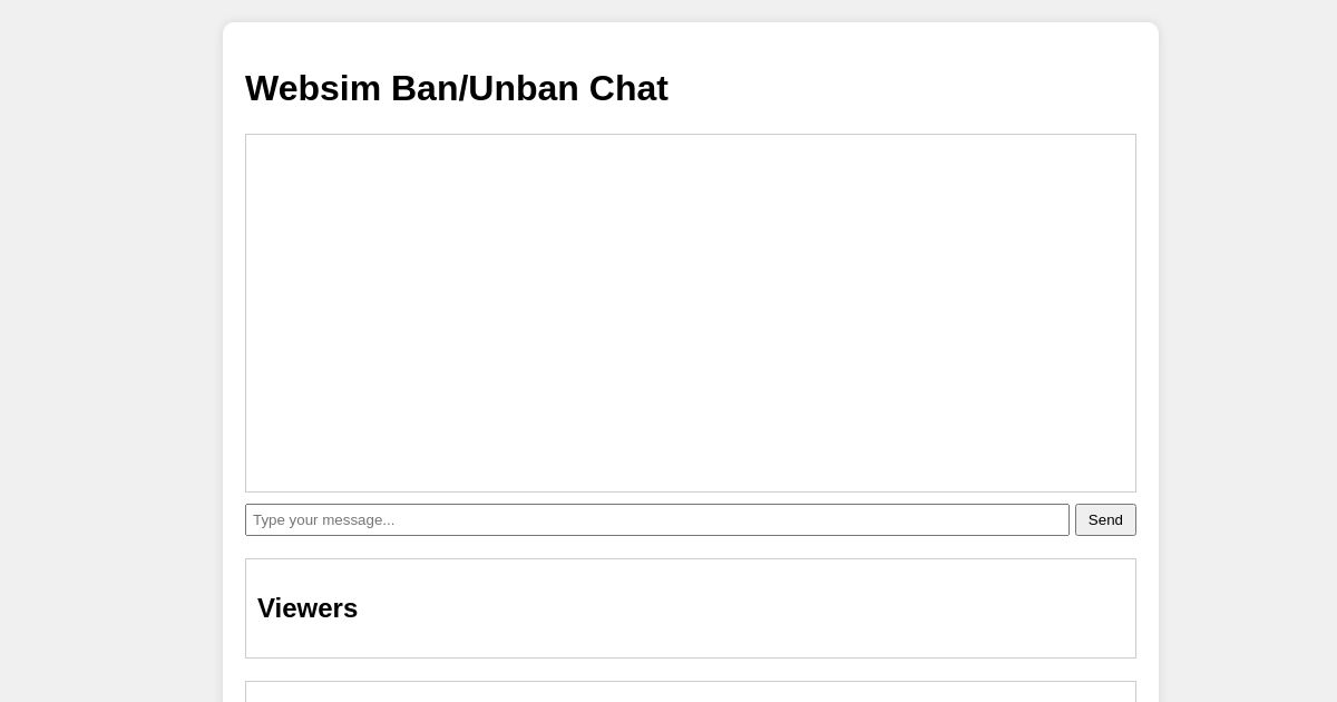 Websim Ban/Unban Chat