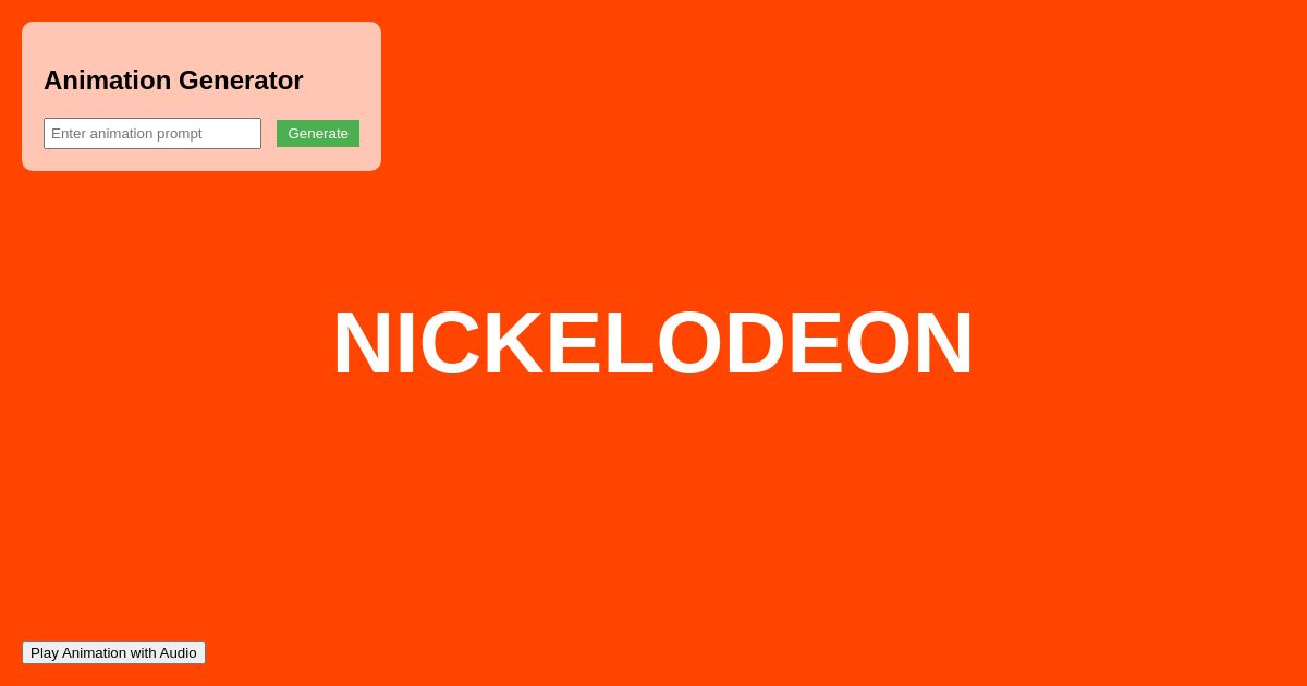 AI Animation Generator - Nickelodeon Logo Animation
