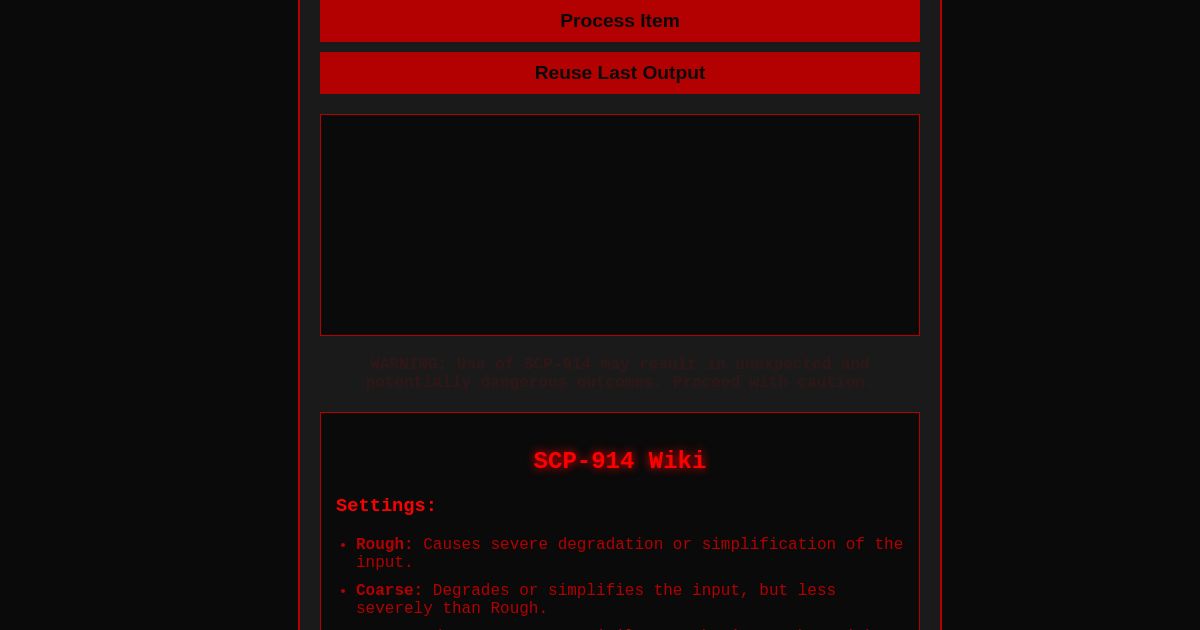 SCP-914 Emulator: The Clockworks