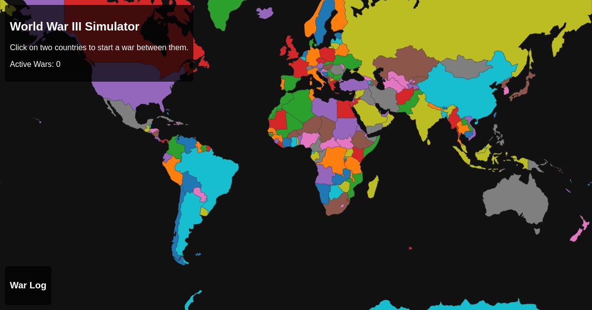 World War III Simulator - Interactive War Map