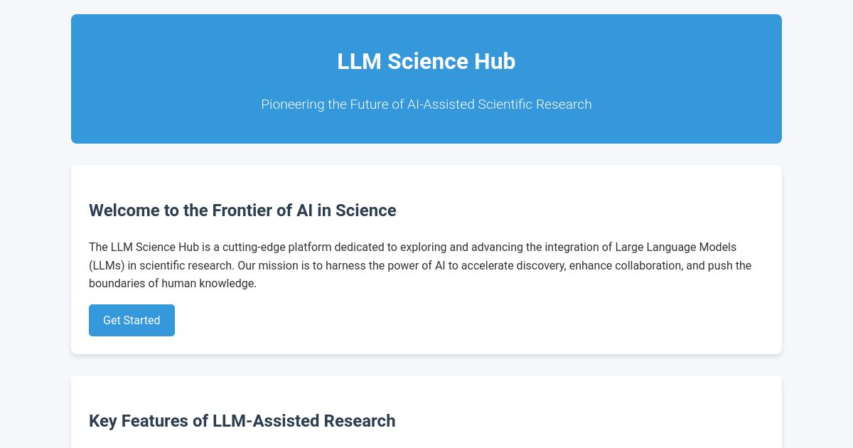 LLM Science Hub - Advancing Research with AI