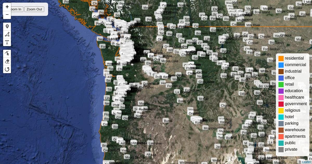 Interactive Satellite Map with City Names