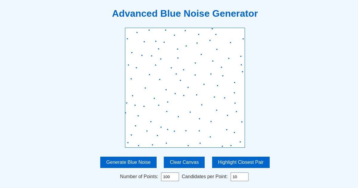 Advanced Blue Noise Generator