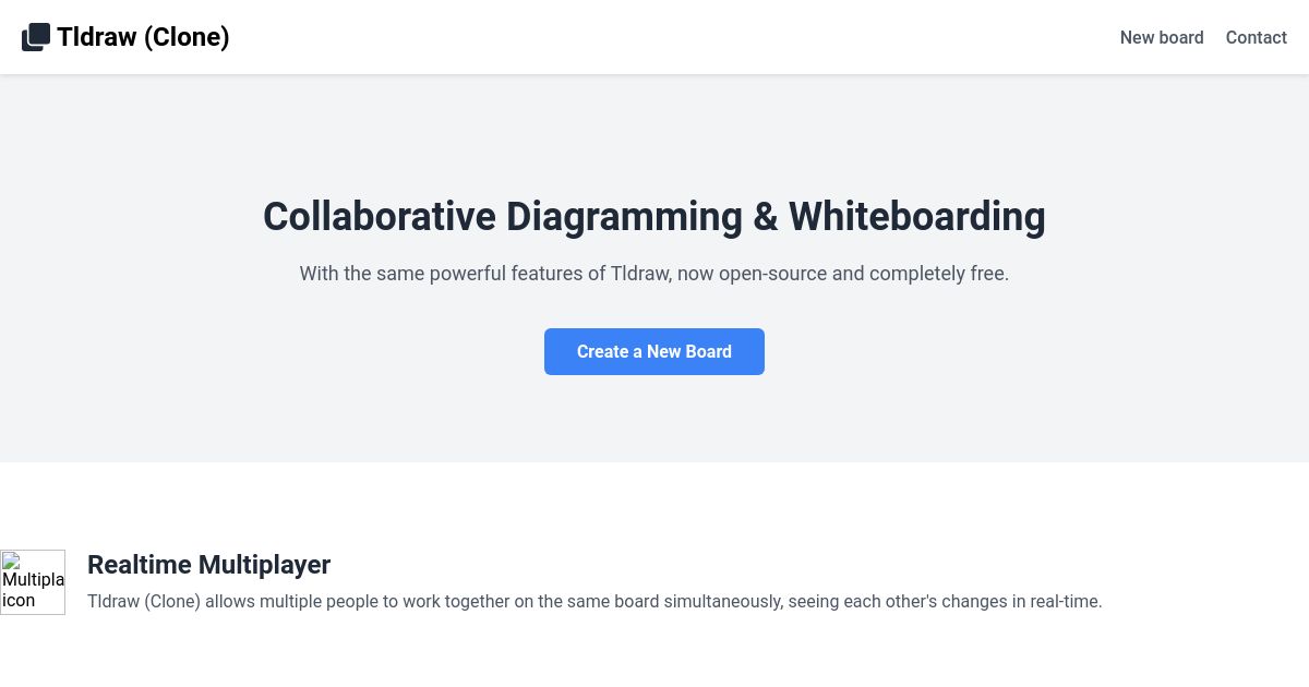 Tldraw (Clone) - Collaborative Diagramming & Whiteboarding