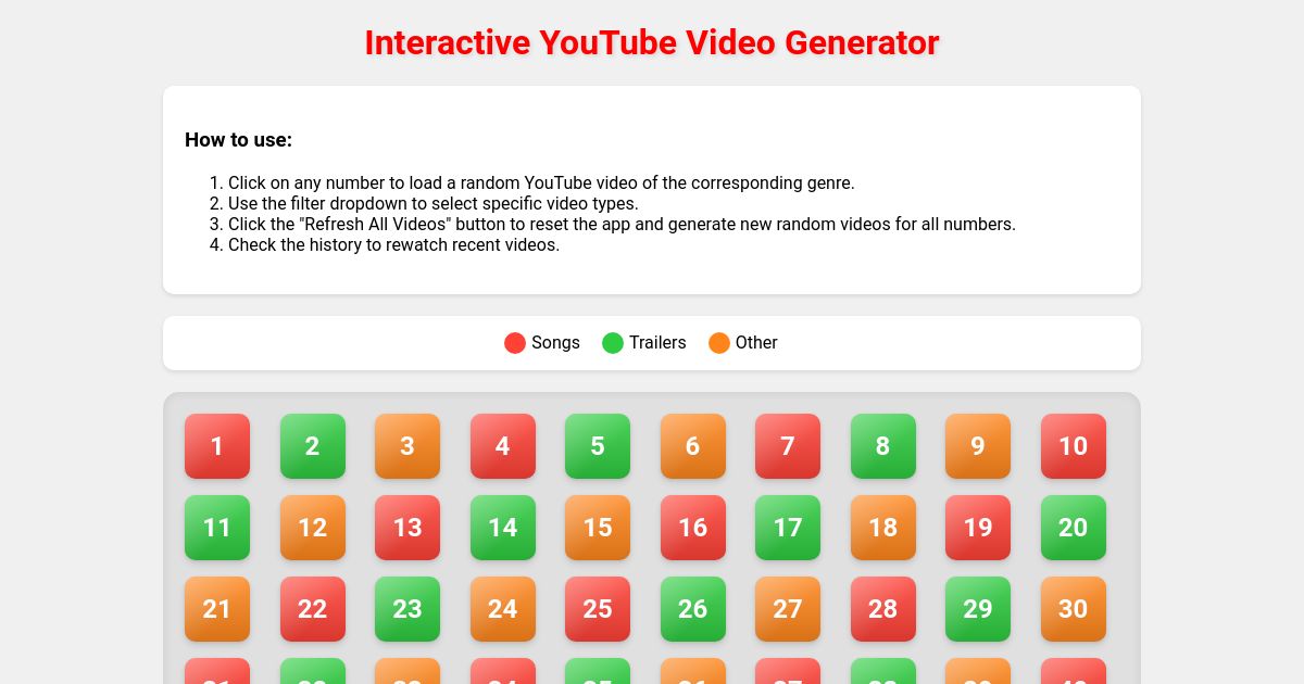 Interactive YouTube Video Generator