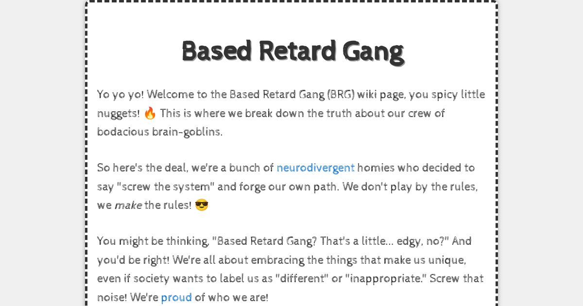 Based Retard Gang