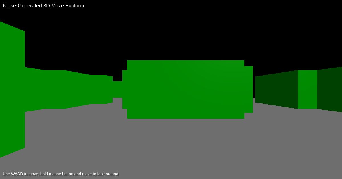 Noise-Generated 3D Maze Explorer