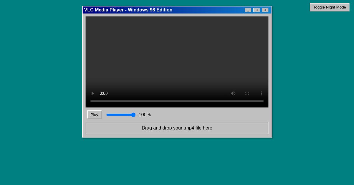 VLC Media Player - Windows 98 Editionstyl